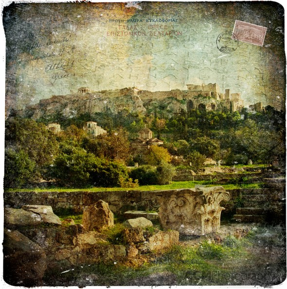 Acropolis, Athens, Greece - Forgotten Postcard Digital Art Collage ...